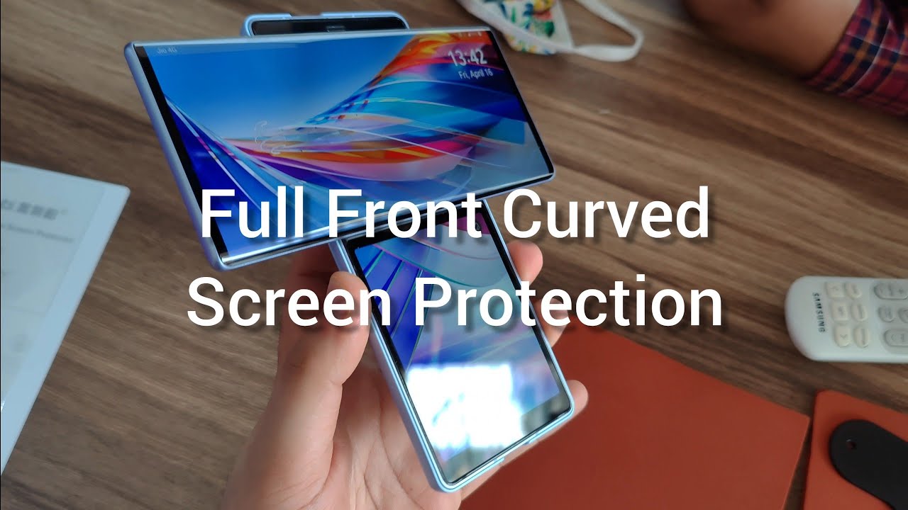 LG Wing - Full Screen Curved HD Clear Screenguard Installation & First Look - YouTube