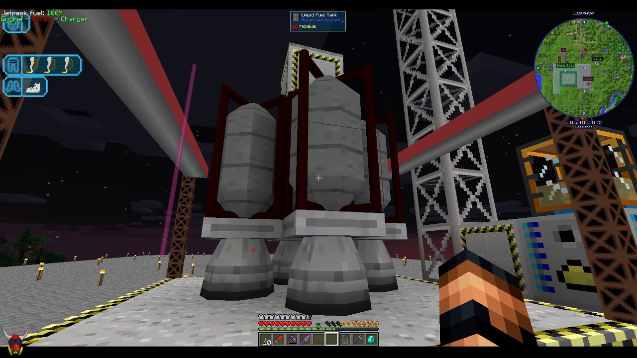 FTB Continuum - Episode 48 - First Rocket Build and Moon Trip - YouTube