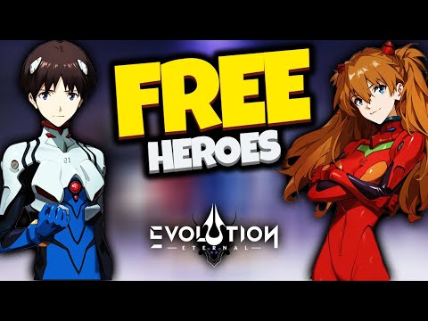 FREE Heroes During Evangelion Collab in Eternal Evolution - YouTube