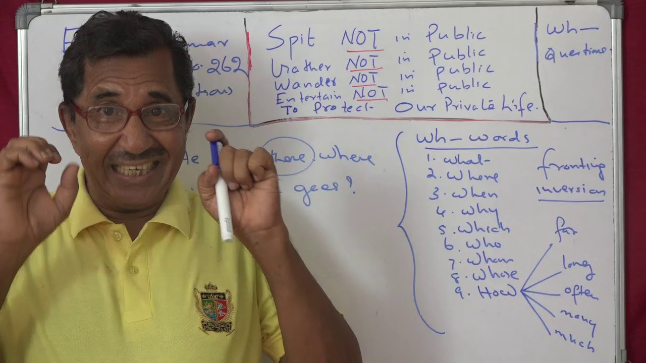 English Grammar Tutorials No. 262 ( 1052 ) by Prof. Thomas Mathew ...