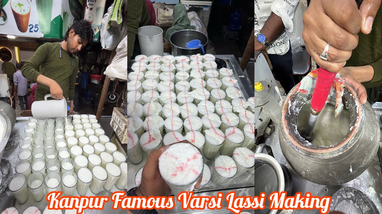 Most Selling Varsi Lassi Making in Kanpur - YouTube