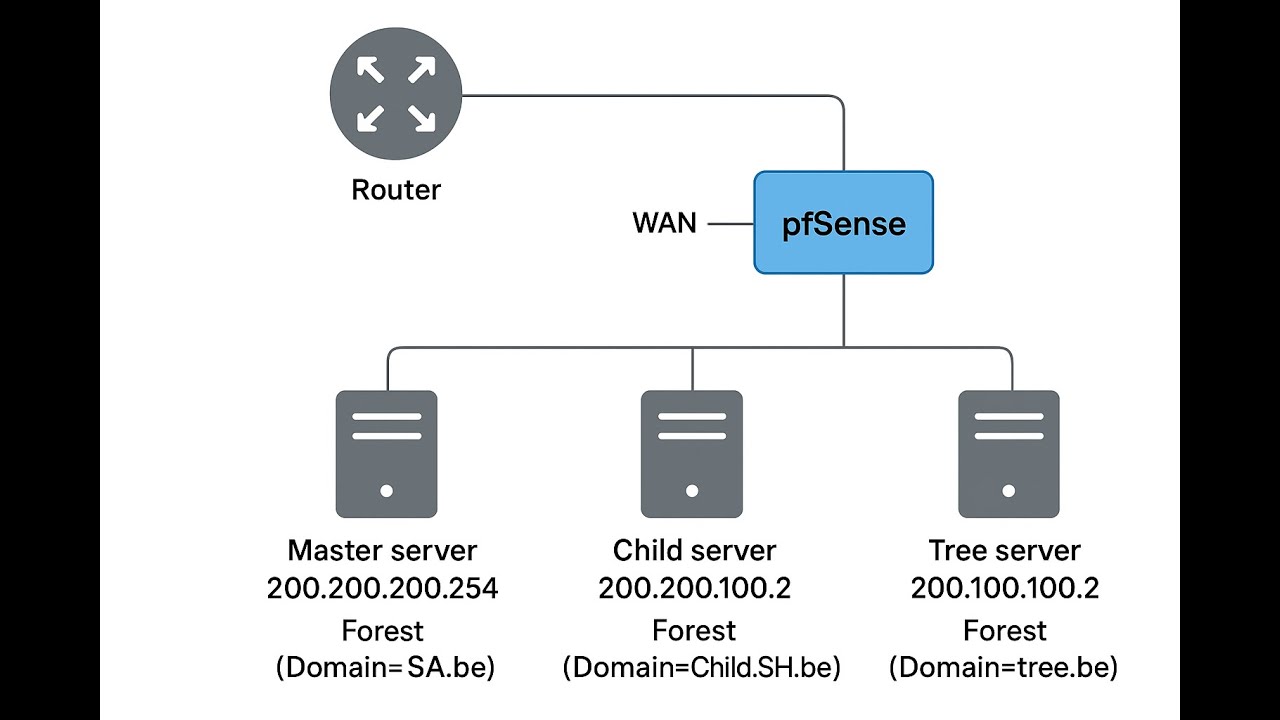 Windows Server Domain + Subdomain Setup with pfSense | Full Network ...