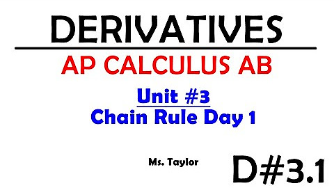 AP Calc AB - Unit #3 - Derivatives (Part 2) - YouTube