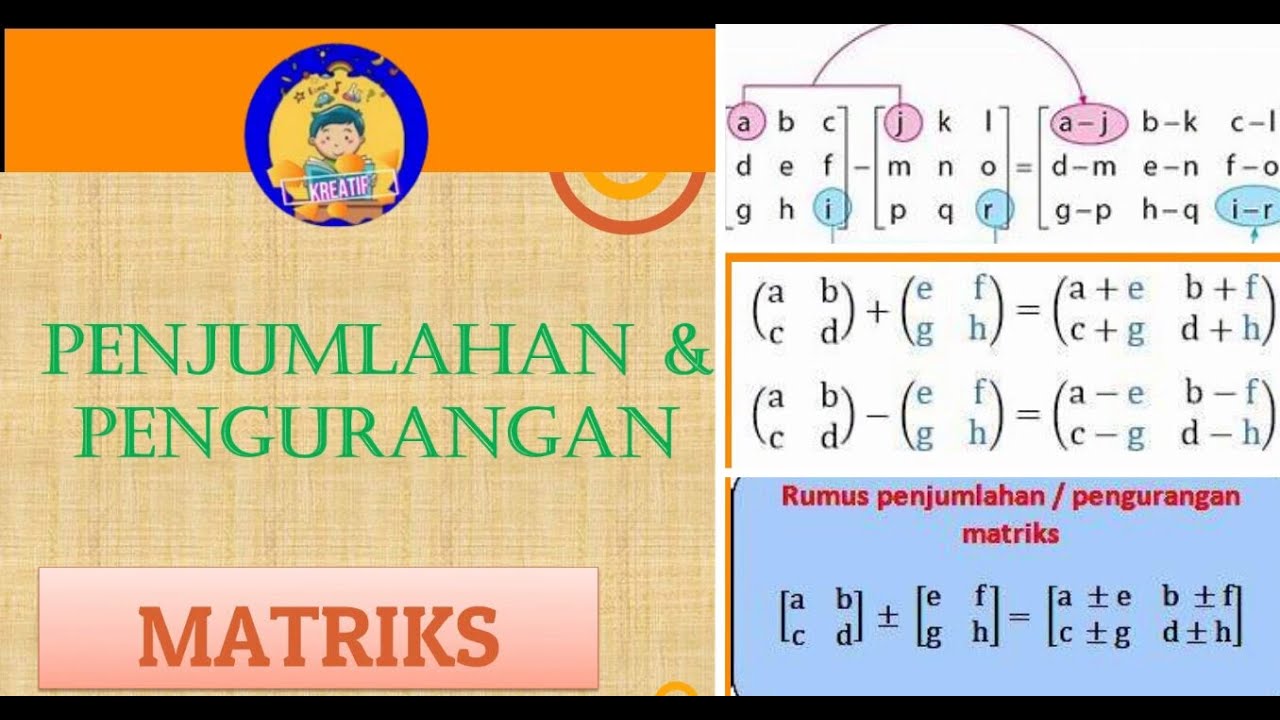 MATRIKS_Penjumlahan dan Pengurangan_Matematika Kelas 11 - YouTube