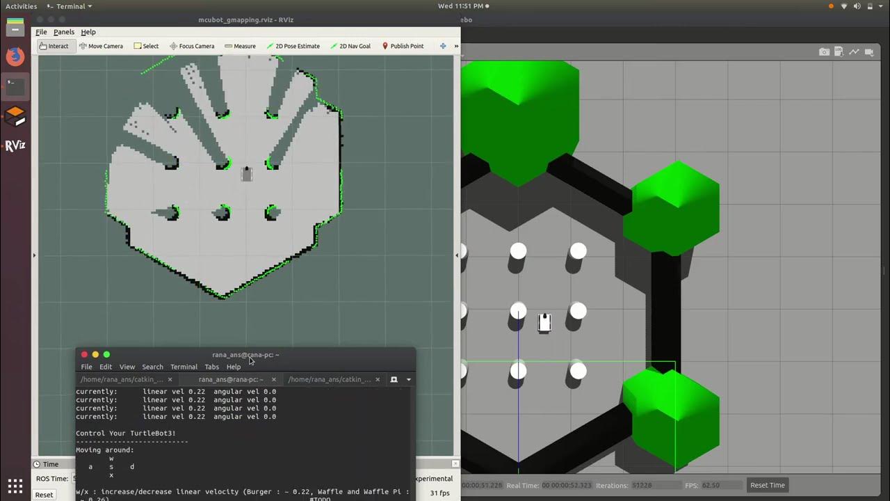 Autonomous Navigation of Robot | RViz | Gazebo | SLAM GMapping | Navigation - YouTube
