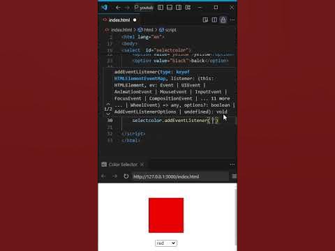 how to change the selected background color using javascript - YouTube