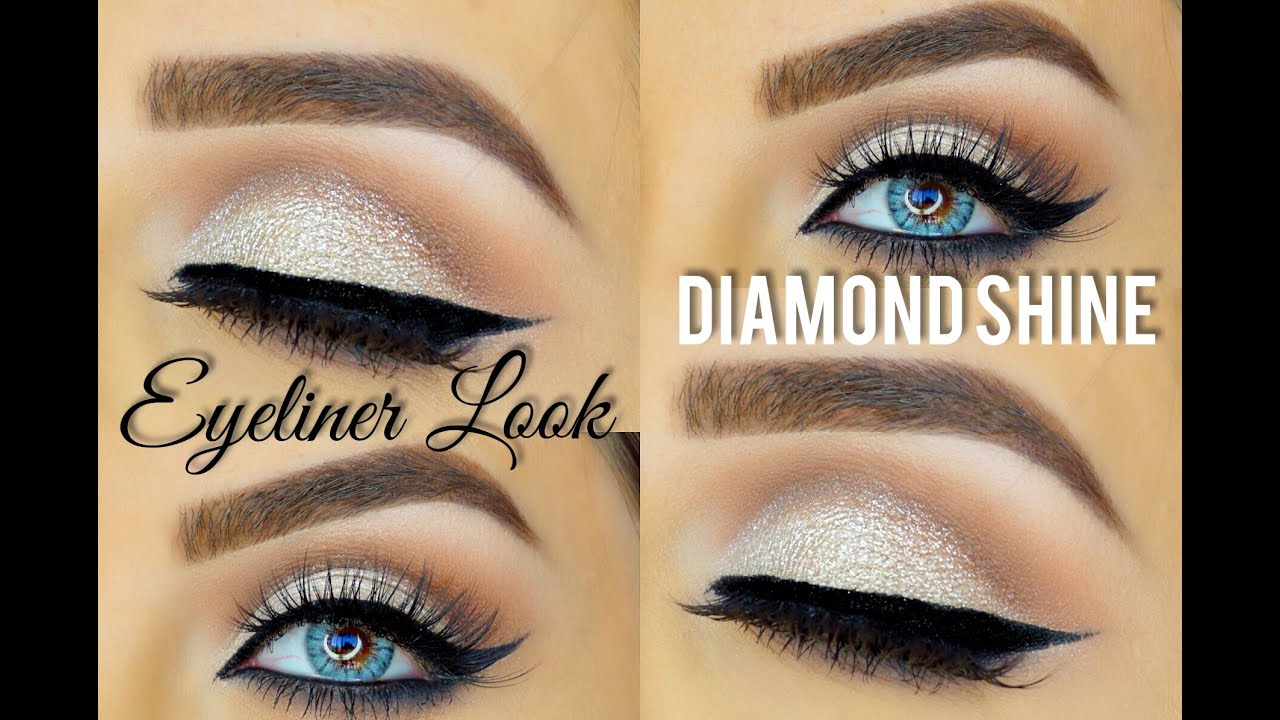 Diamond Shine Eyeliner Makeup Look - YouTube