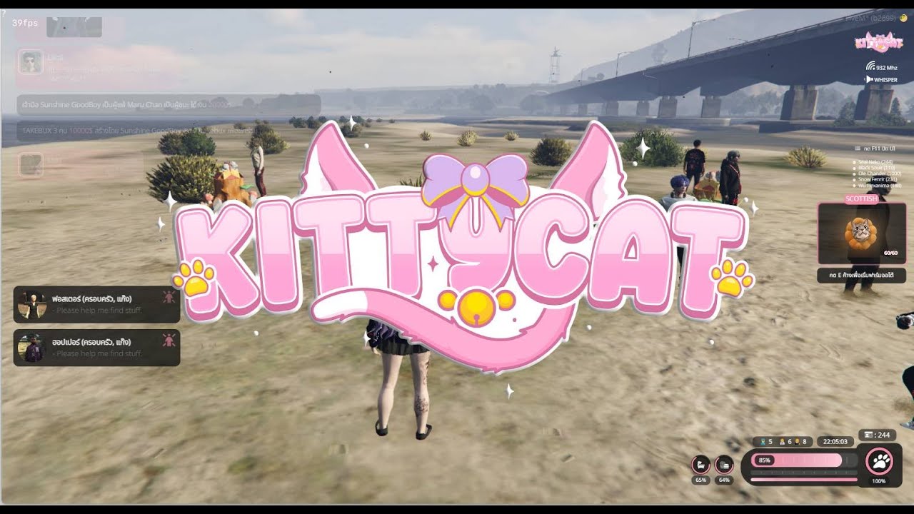 GTA V | FIVEM ฟาร์มยาวๆ เหงาๆ KITTY CAT CITY - YouTube