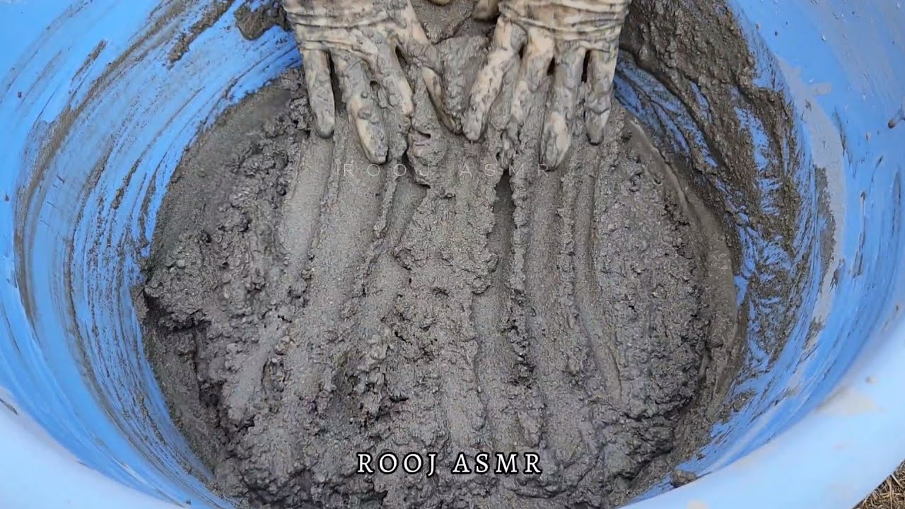 Gritty Reused Sand Cement Paste🤤🩶Dusty Pouring & Lots of Pasteplay💦 ...