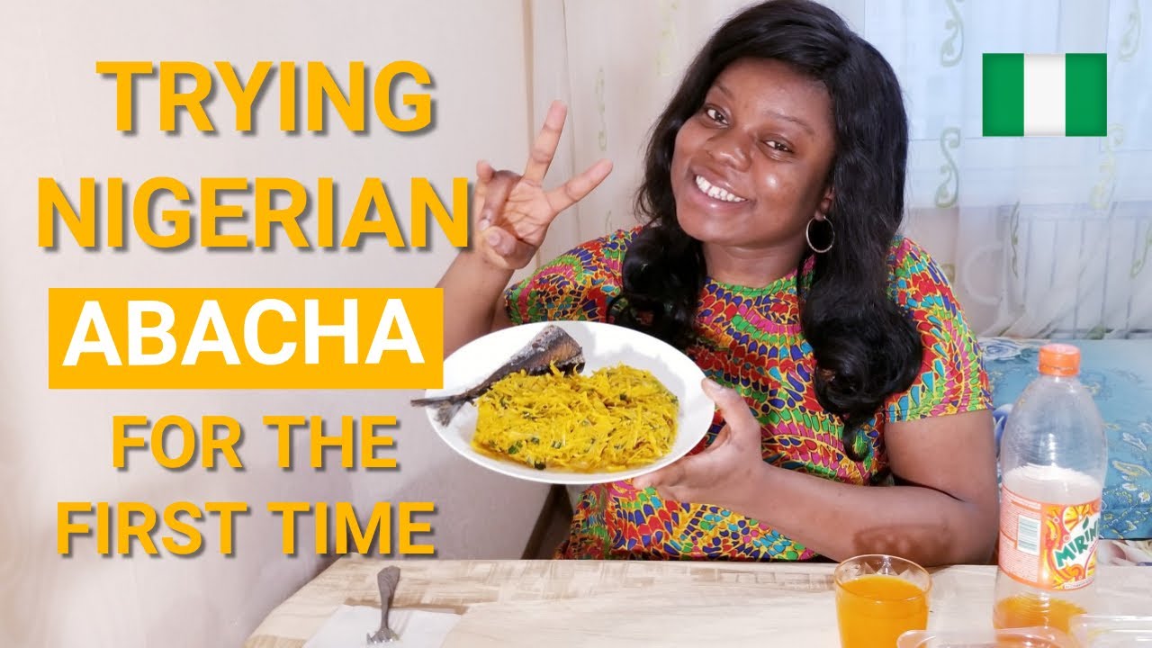 Trying Local Nigerian Food ,Abacha For The First Time!! | My Honest ...