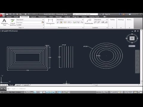 AutoCAD OFFSET command - YouTube