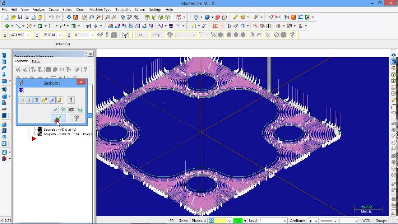 2D high speed ( 2D core mill ) tutorial mastercam x4 - YouTube
