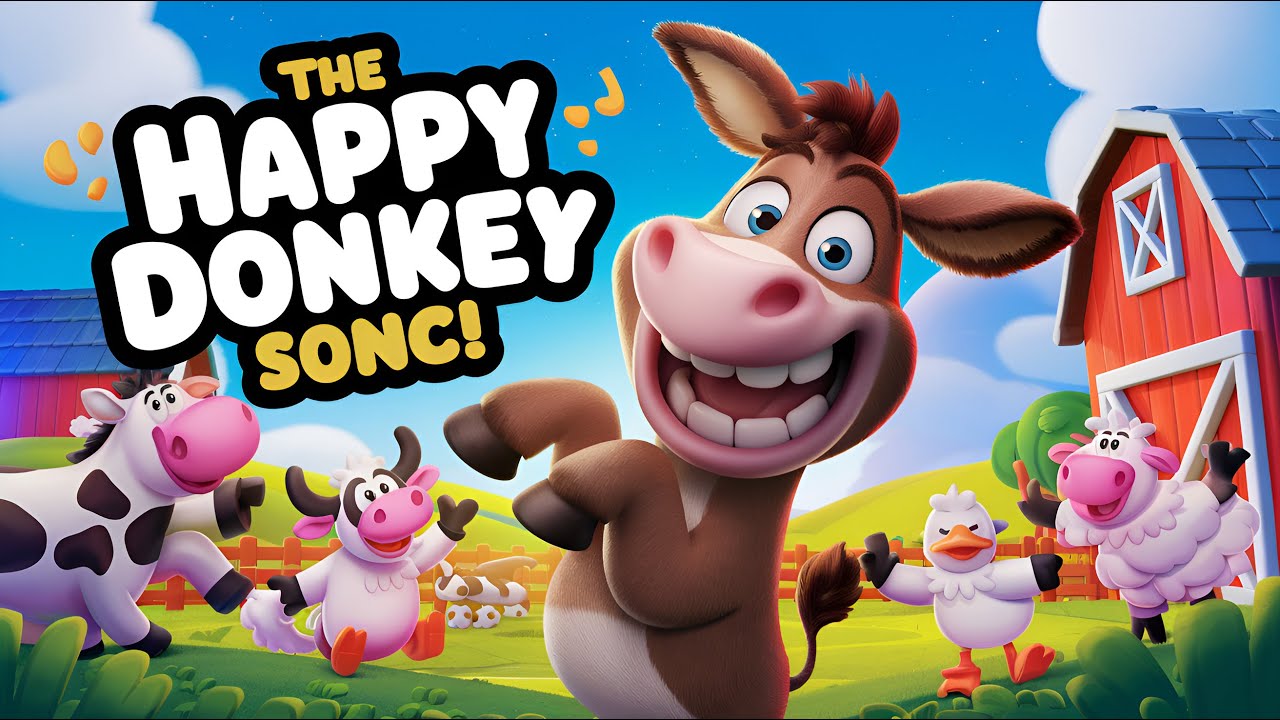 The Happy Donkey Song (Official Video) - fun for children- animal songs ...