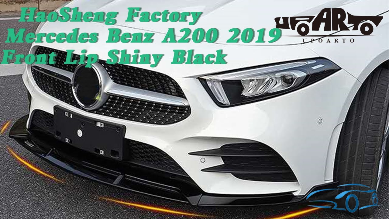 China Factory|Bright Black Front Lip for Mercedes Benz A-Class A200 ...
