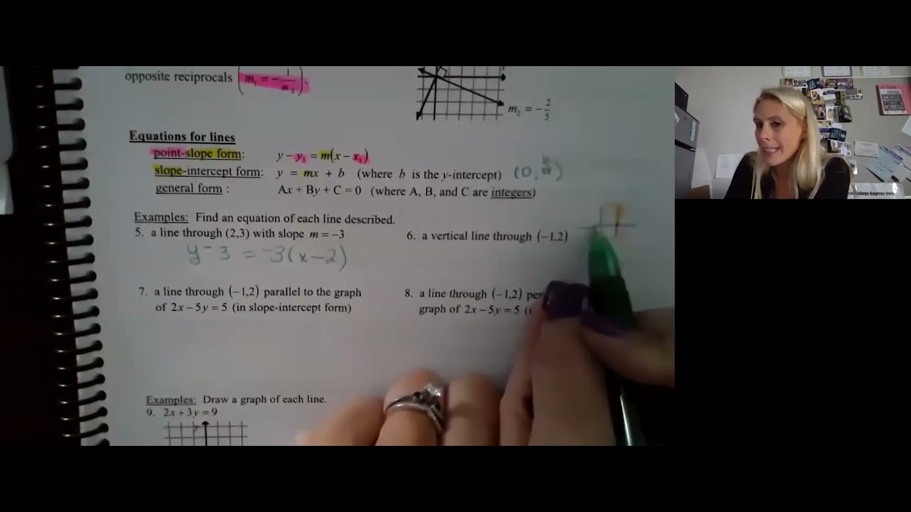 0.1 Slopes, Lines, Calculator Review - YouTube