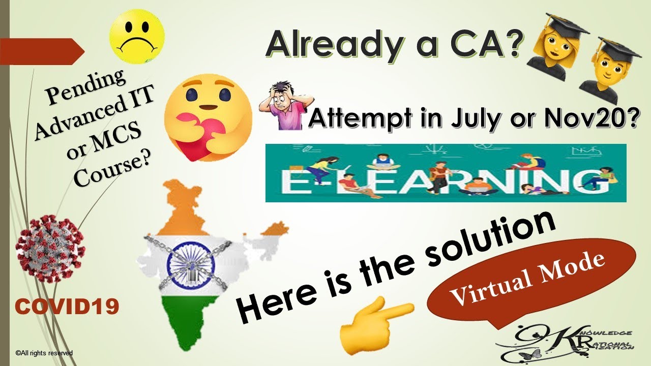 Virtual MCS and Advanced IT || CA Final || July and Nov 20 || ICAI ...
