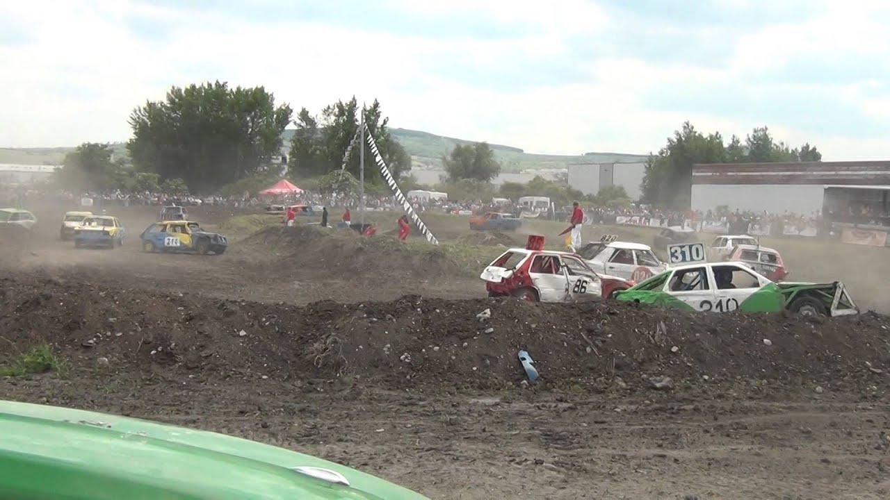3 Course Stock Car 1er Juin 2014 à Lempdes - YouTube