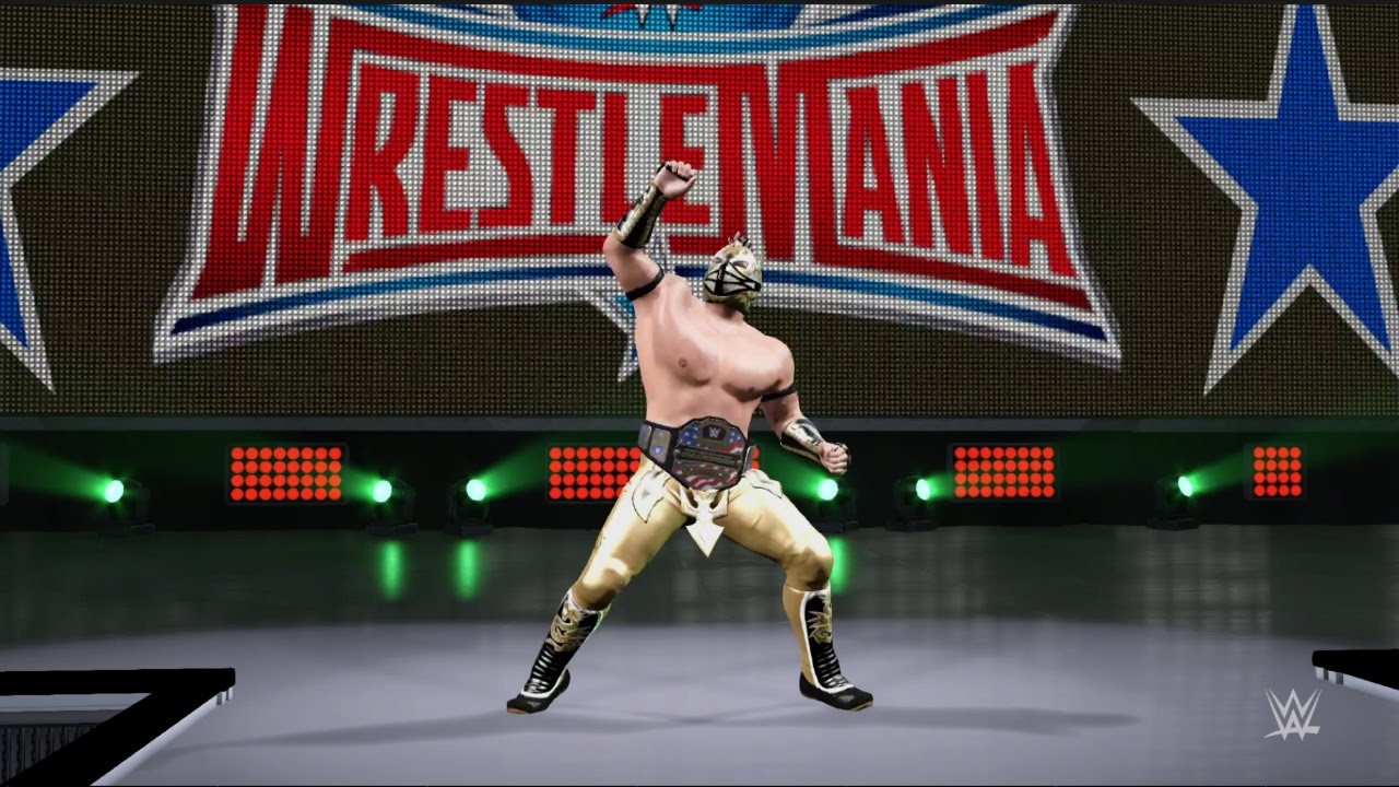WWE 2K16 (PS4) - Kalisto vs Ryback Wrestlemania 32 Sim (US Championship ...