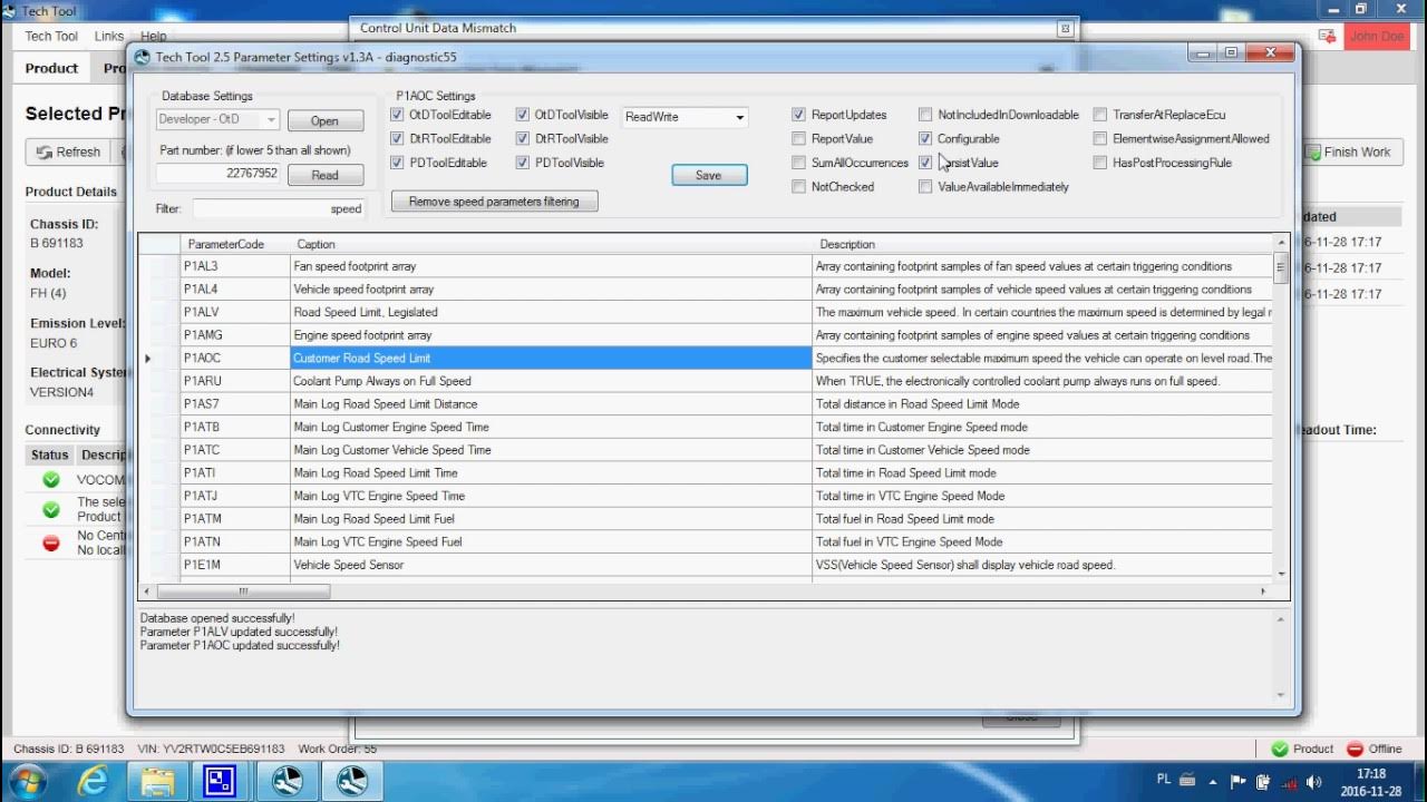 Tech Tool 2.5 parameters programming part1 - YouTube