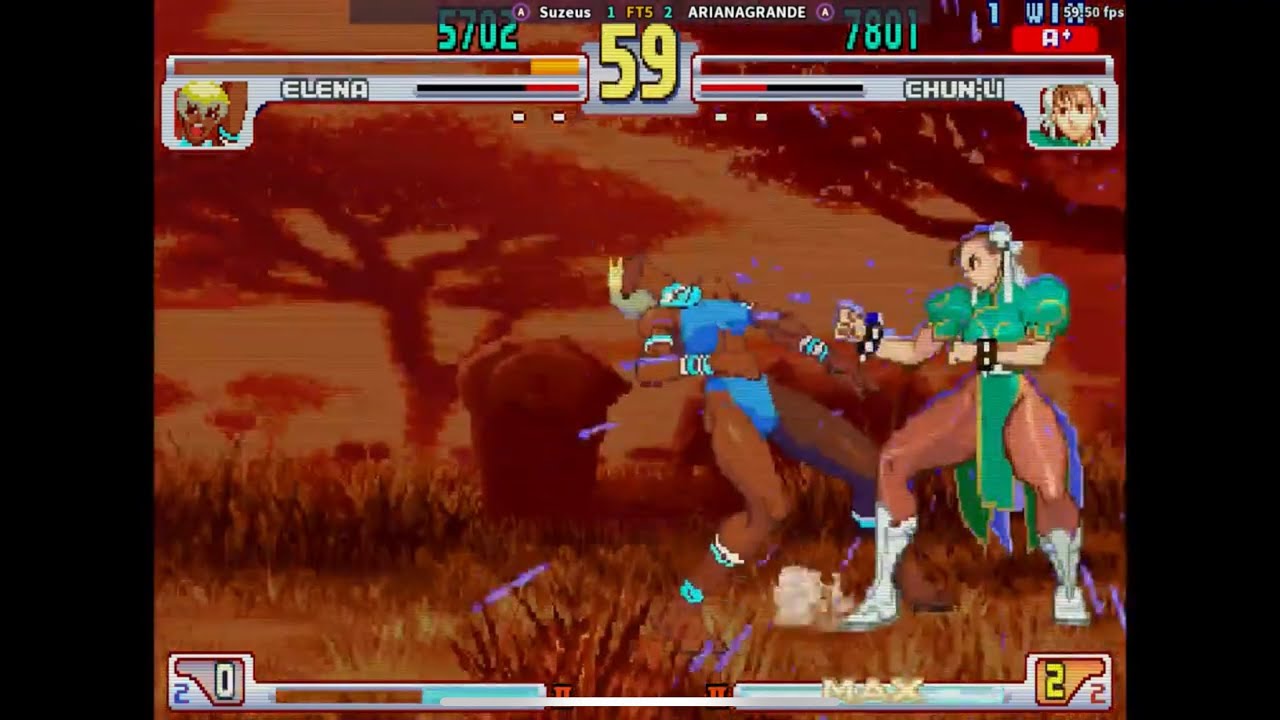 SFIII 3RD STRIKE: Suzeus ( ELENA ) VS ARIANAGRANDE ( CHUN-LI ...