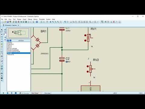 Dual Power Supply Circuit Simulation in Proteus - YouTube