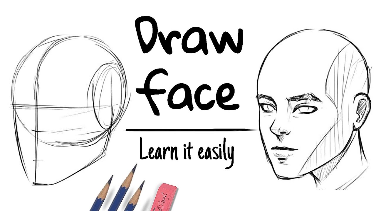 How to draw face | My method | Step by the - YouTube