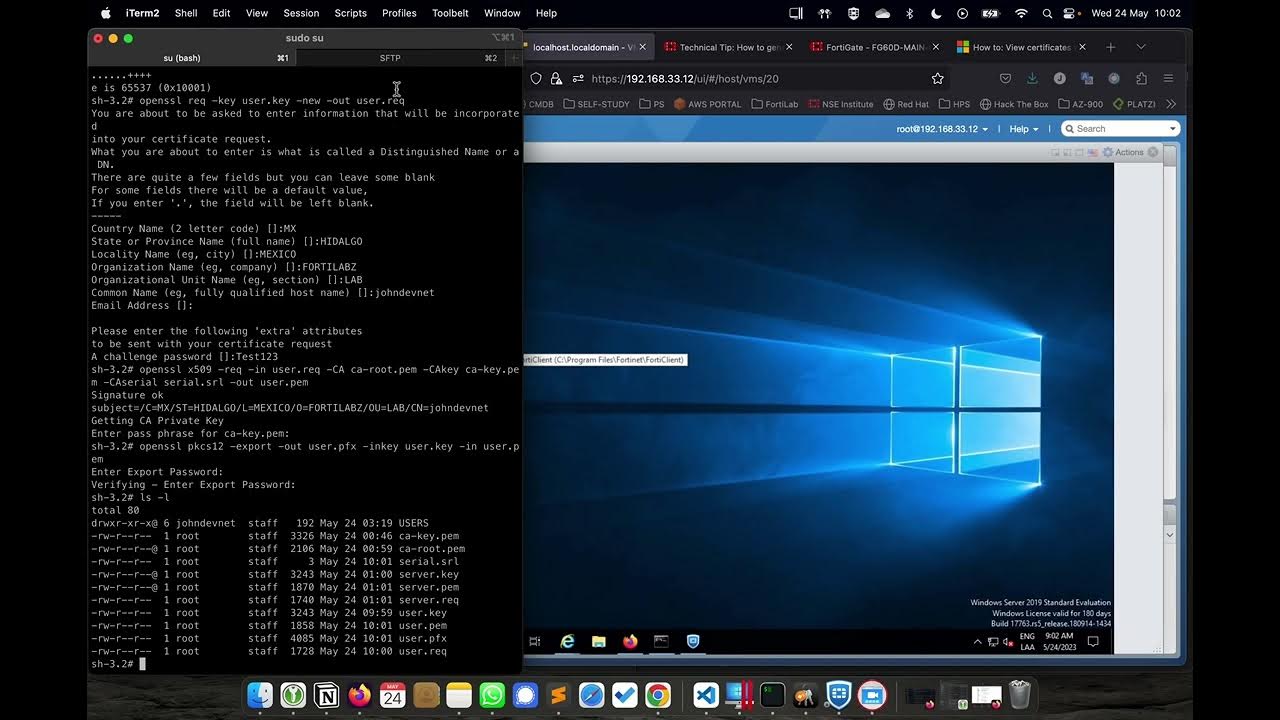 FortiGate VPN SSL using certificate authentication - YouTube