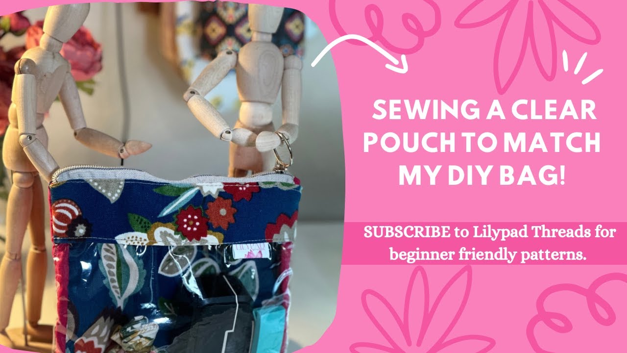 Sewing a Clear Pouch to Match My DIY Bag! - YouTube
