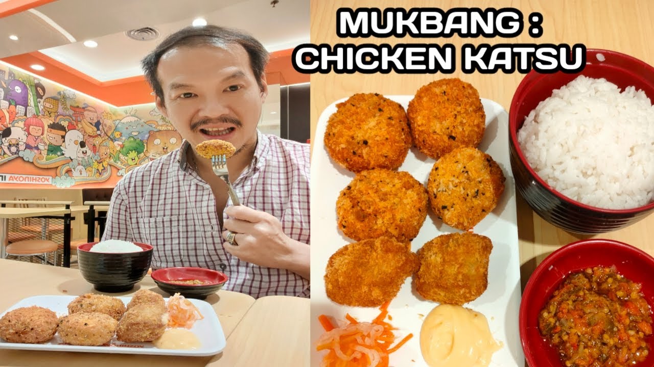 MUKBANG : CHICKEN KATSU SAMBAL KOREK BAWANG - YouTube