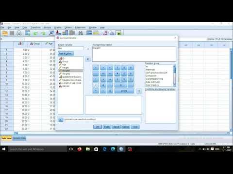 How to calculate or produce a new variable from the existing variables in SPSS? - YouTube