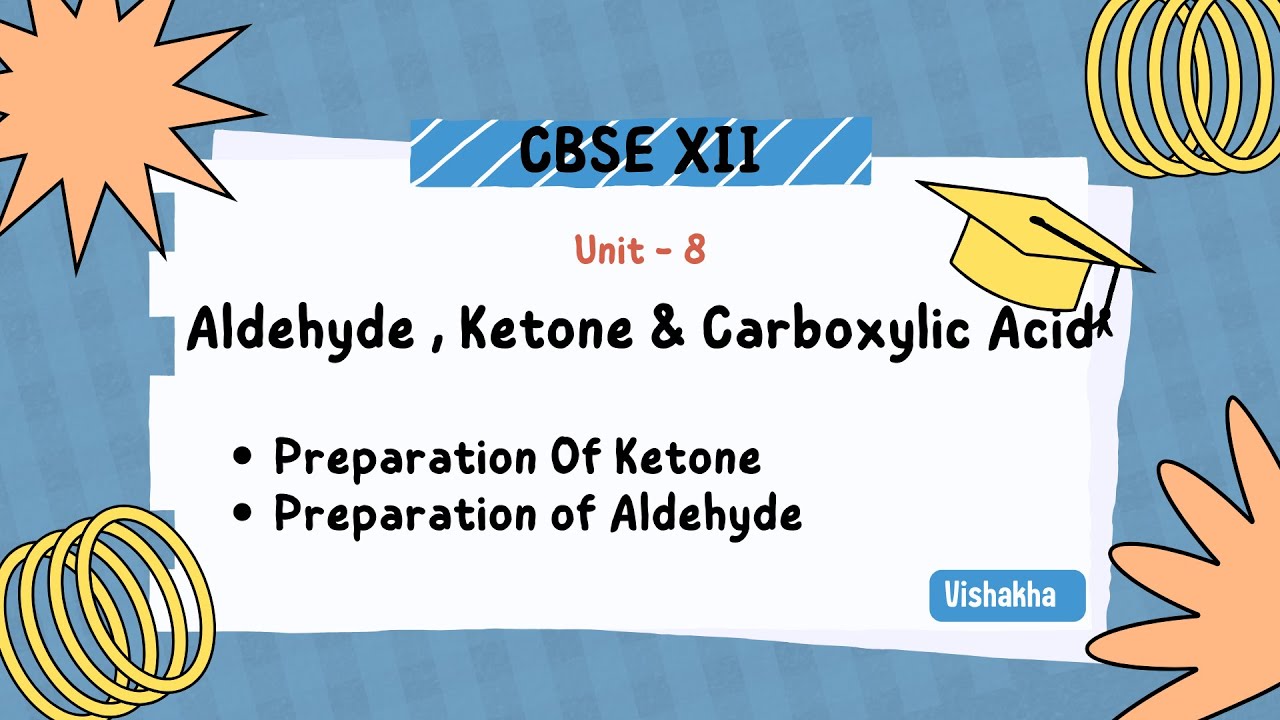 Unit 8 | 2. Preparation of Aldehyde | Aldehyde, Ketone & Carboxylic Acid | CBSE | NCERT | Hindi ...