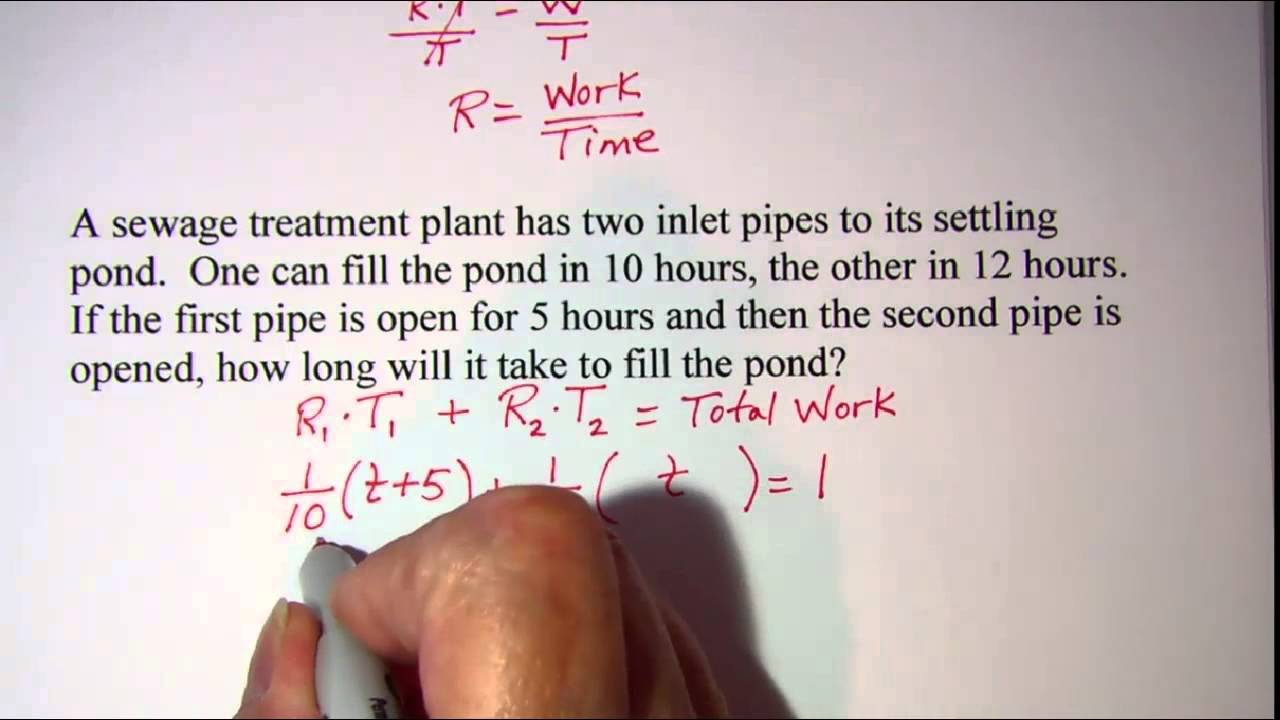 Another Work Rate Word Problem YouTube Another Work Rate Word Problem YouTube