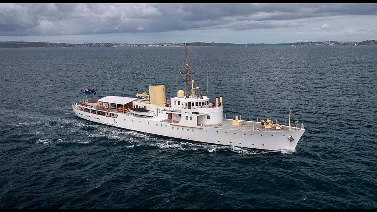 Classic Superyacht Marala on Sea Trials in Falmouth - YouTube