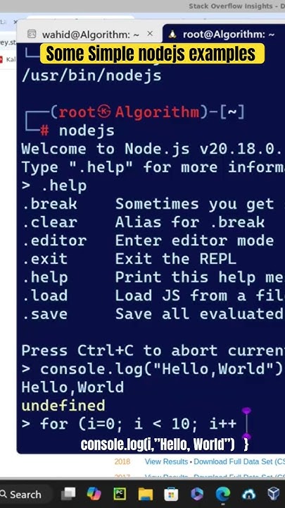 Some Simple nodejs examples - YouTube