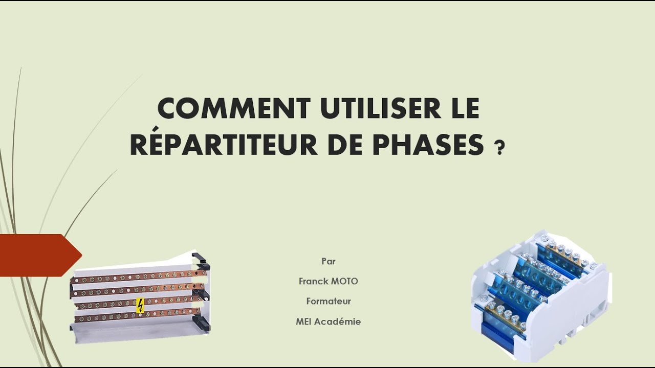 Comment utiliser un répartiteur de phases ? - YouTube