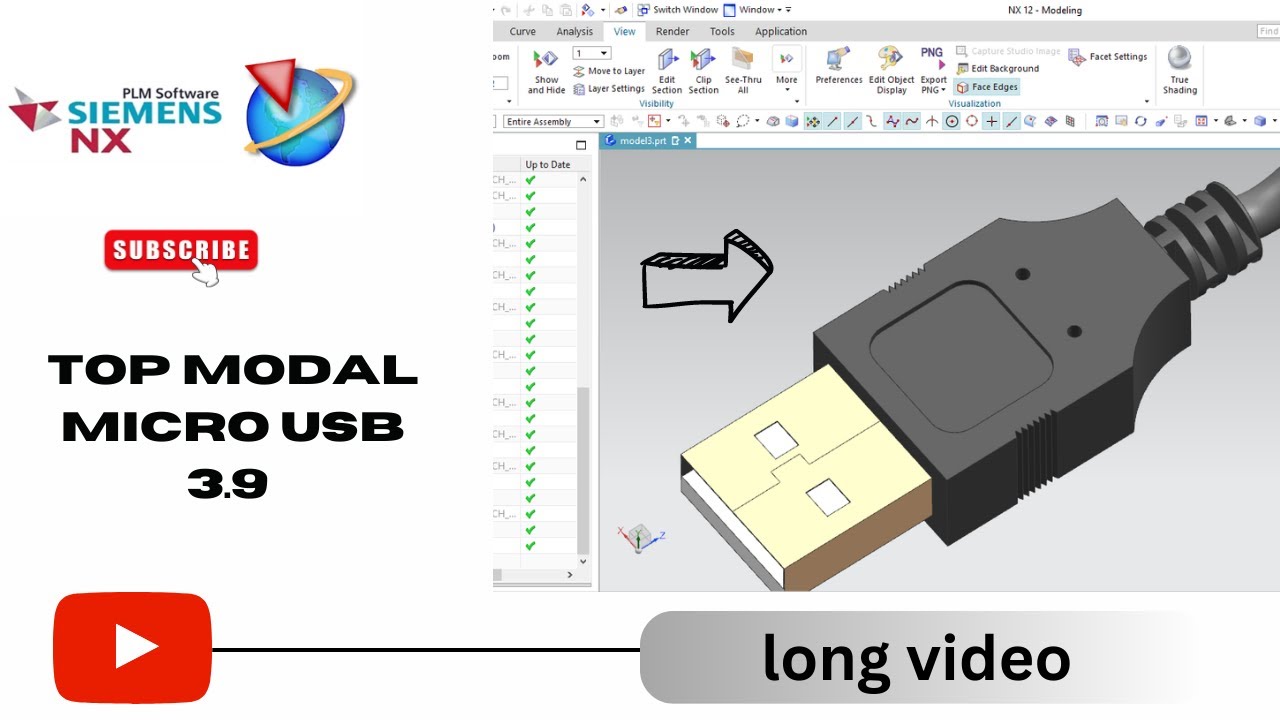 nx cad modal USB Type C Female to USB A Male Adapter for Mobile # ...