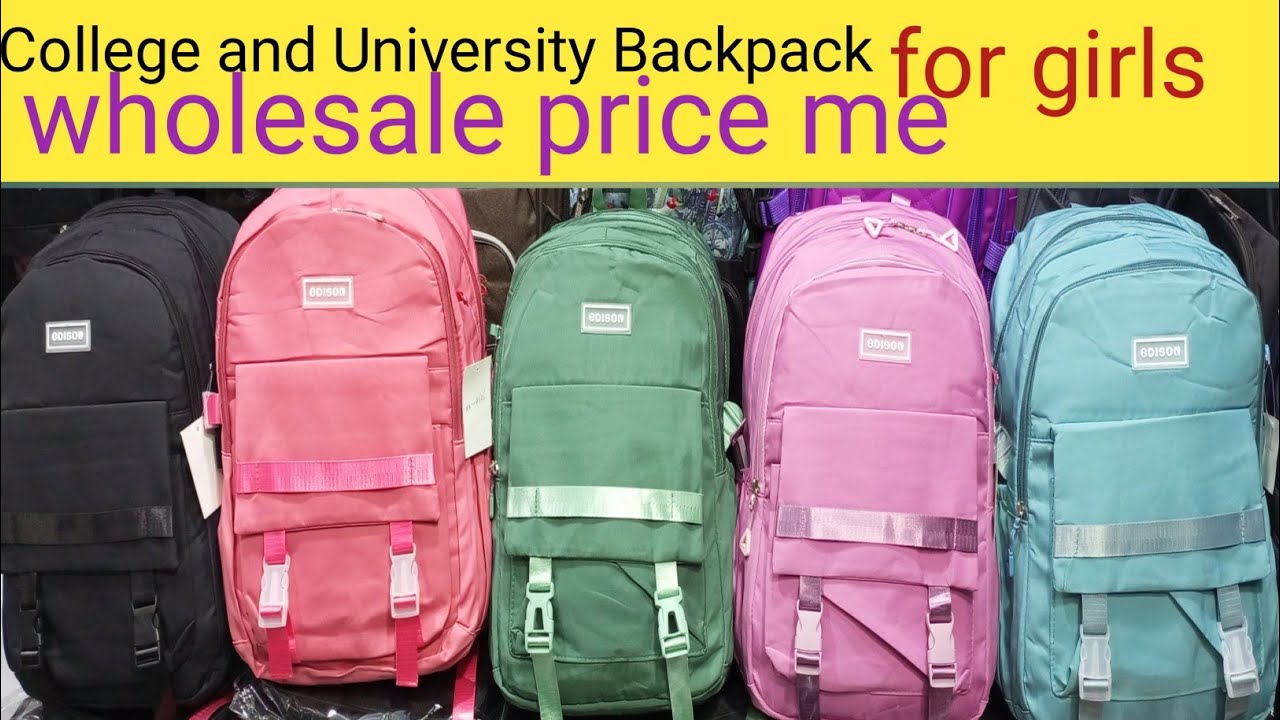 College and university backpack - YouTube
