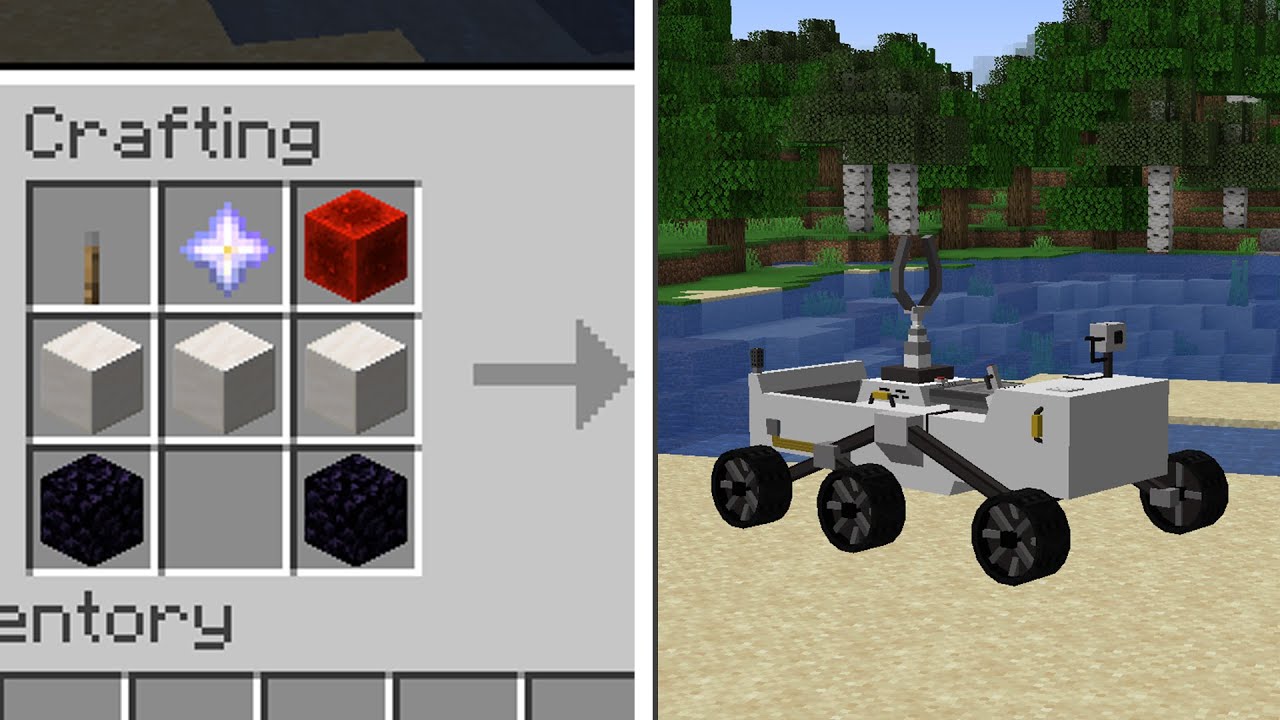 mars rover in minecraft - YouTube
