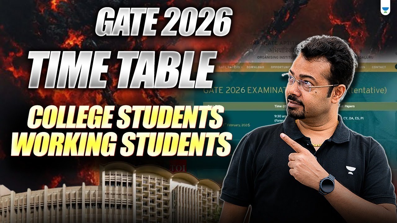 Crack GATE 2026: Perfect Timetable for Students & Working Professionals ...