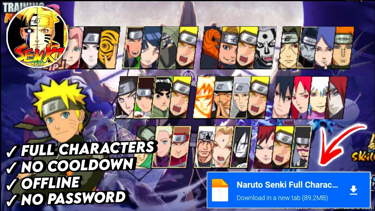 Naruto Senki Mod Apk | Unlock All Characters & No Cooldown - YouTube