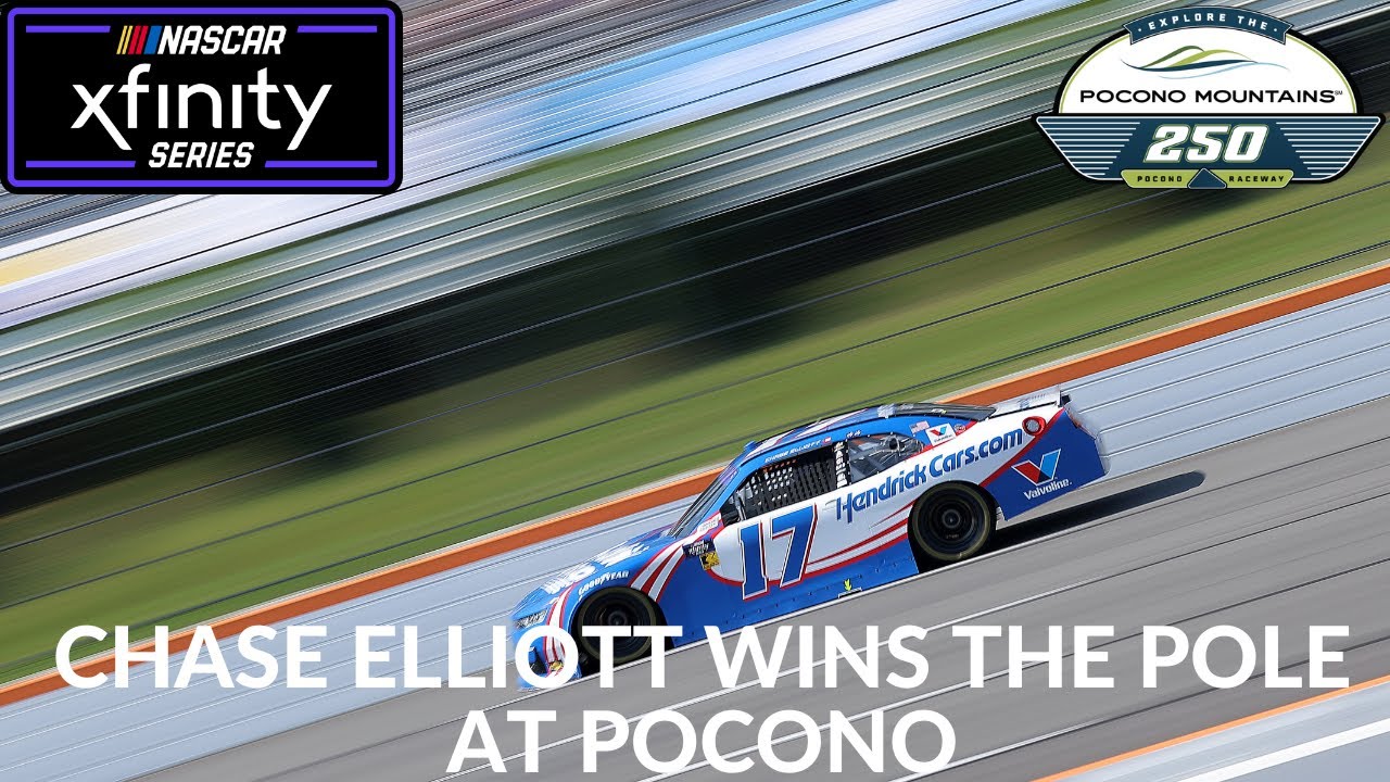 Chase Elliott Wins The Pole At Pocono - YouTube