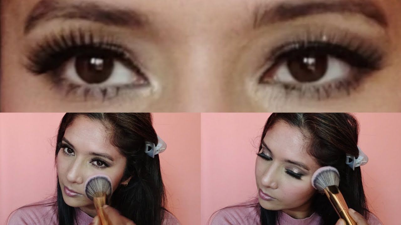 glitter eyeshadow makeup|small hooded eyes makeup| beginner makeup ...