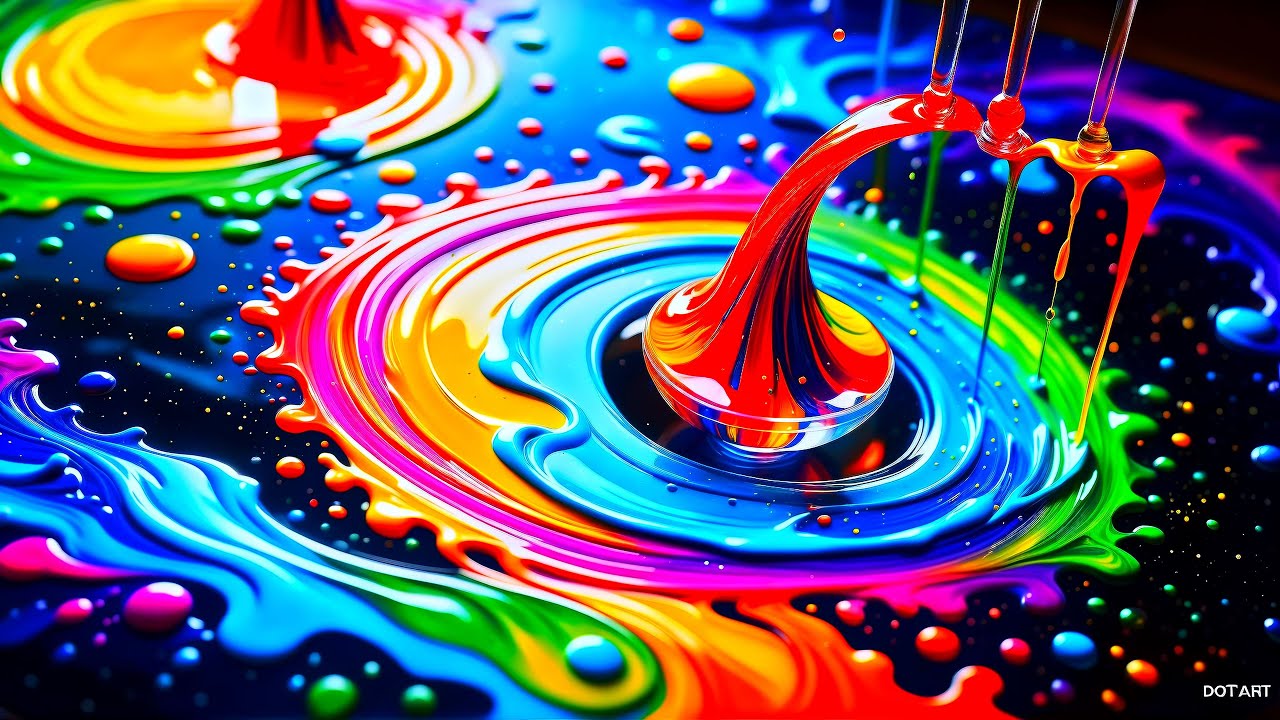 Vibrant Liquid Paint Abstract Background Video - Copyright Free 4K ...