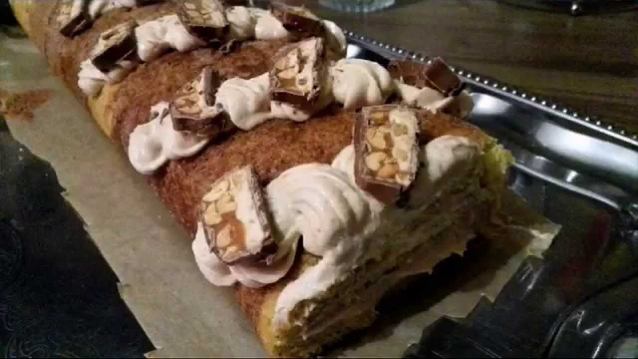 Snickers Rolle/ Snickers'lı Rulo Pasta - YouTube