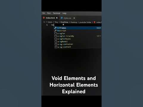 HTML Void Elements and Horizontal Elements Explained #coding #html #programming #technology # ...