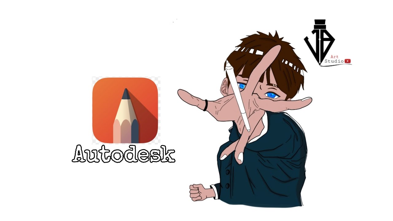 Drawing anime in Autodesk Sketchbook - YouTube