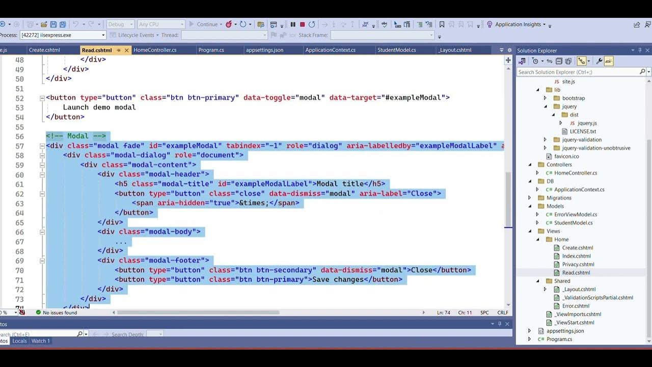 Asp Core Mvc Crud 6 Mvc Crud Operations Using Entity