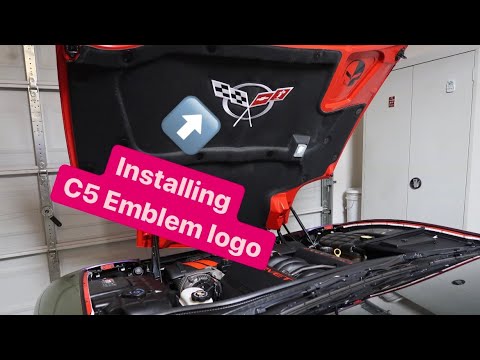 C5 corvette Hoodliner emblem patch installation (How To) - YouTube