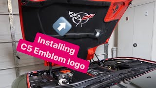 C5 corvette Hoodliner emblem patch installation (How To) | Doovi