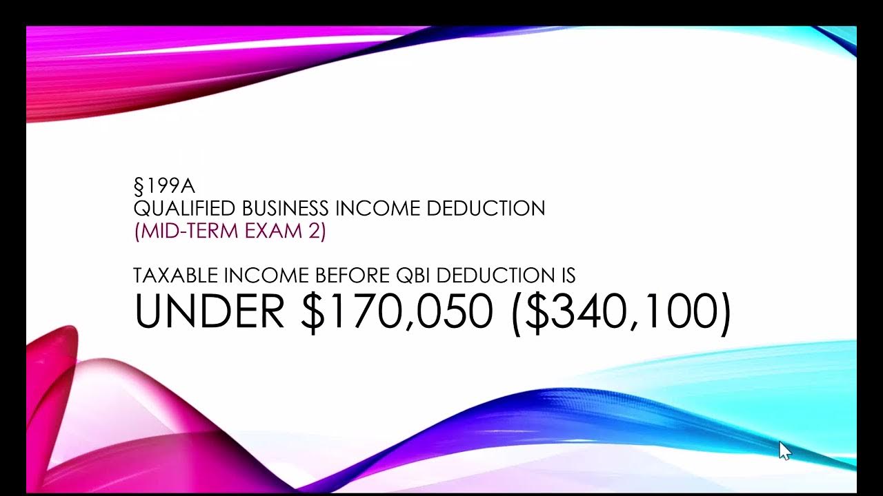 Chapter 6 Lecture Part 3 of 3 - QBI deductions - YouTube